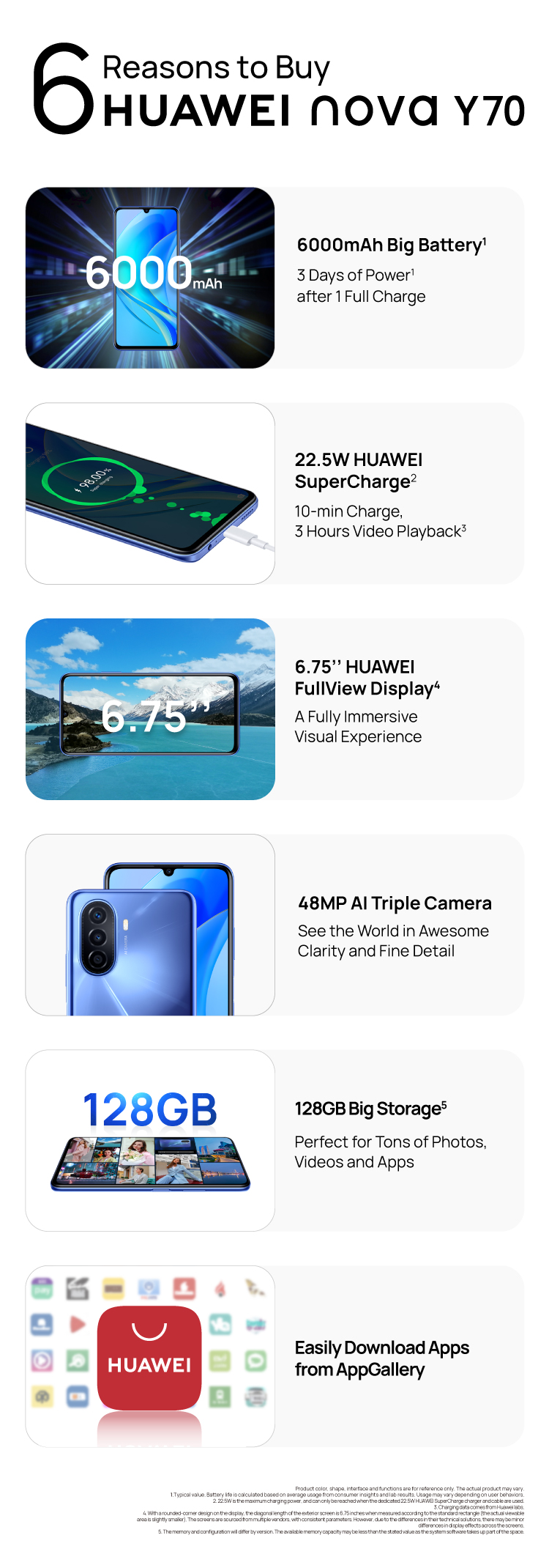 Buy HUAWEI nova Y70 Smartphone - HUAWEI Store (UAE)