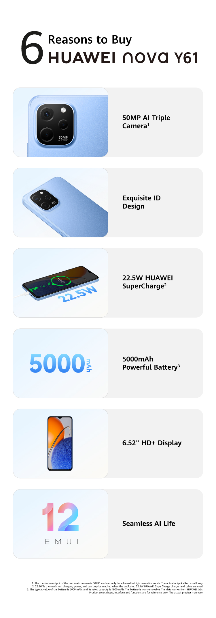 Buy HUAWEI nova Y61 - HUAWEI Store (UAE)