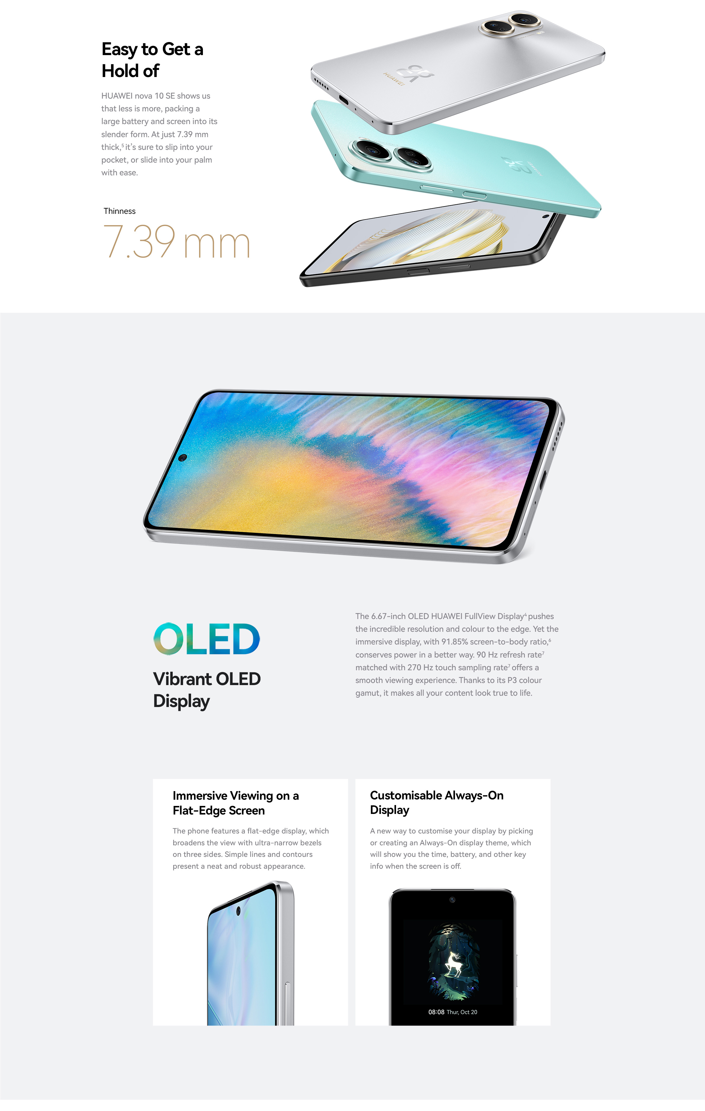 Buy HUAWEI nova 10 SE Smartphone - HUAWEI Store (UAE)