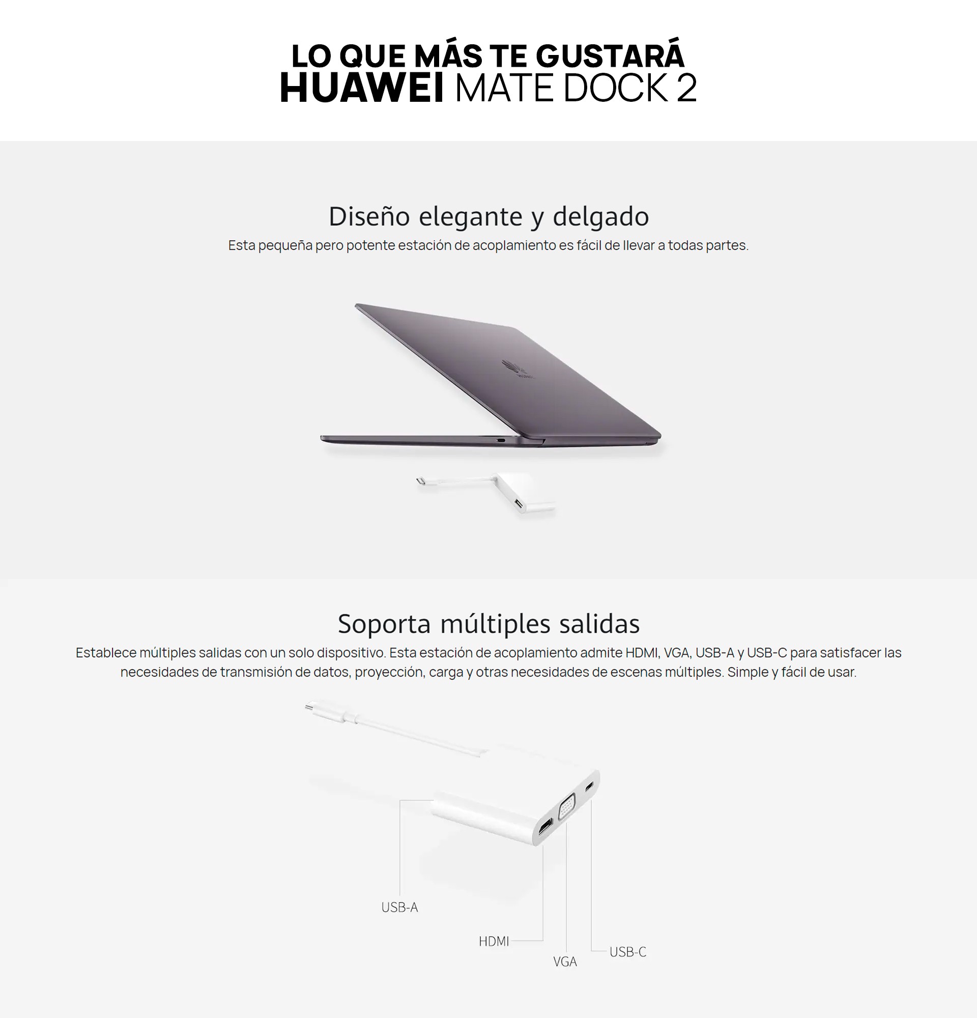 Compra Mate Dock 2 - Accesorios - Huawei Store (Chile)