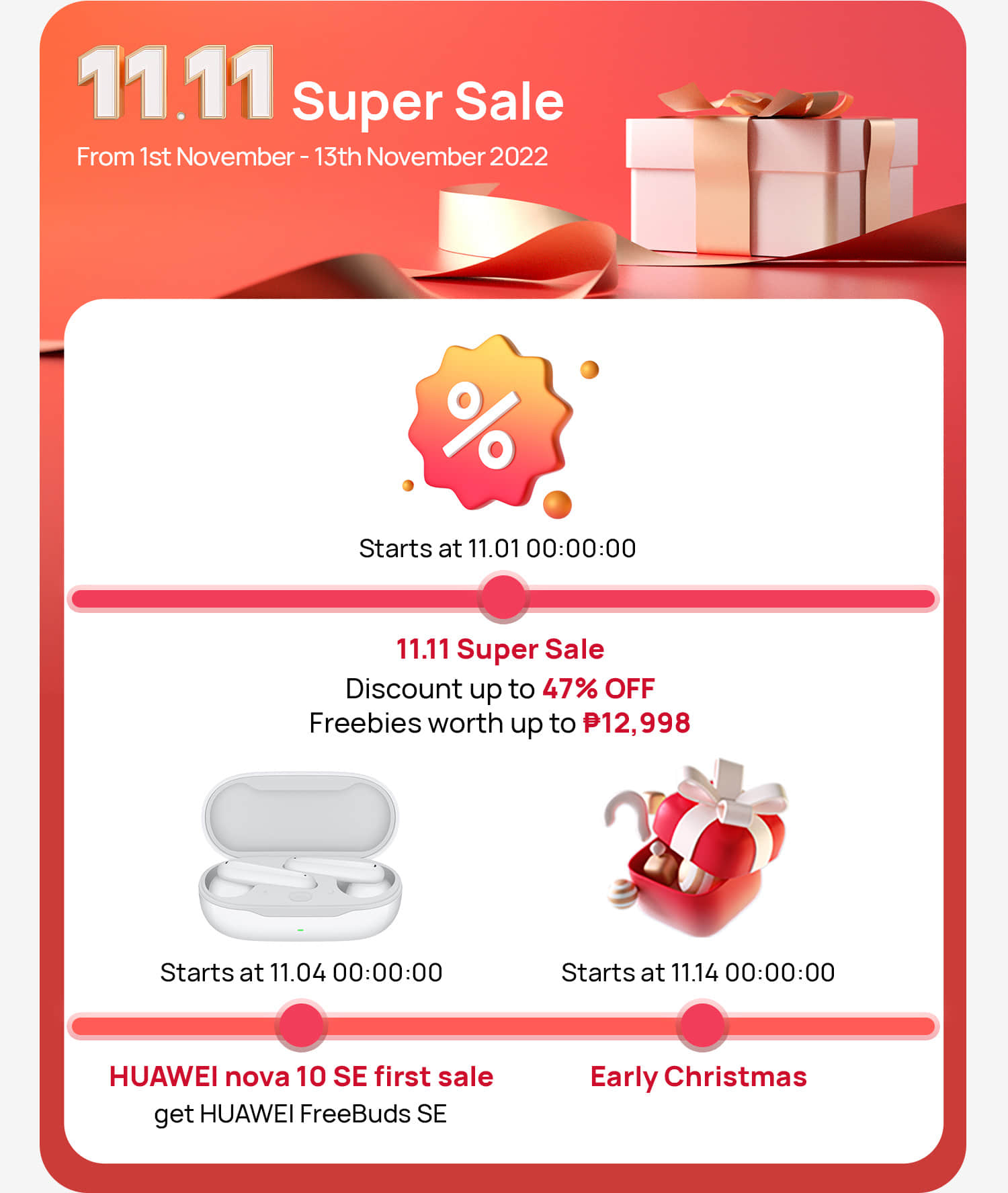11.11 Sale 2022 - Up to 47% off I HUAWEI Philippines