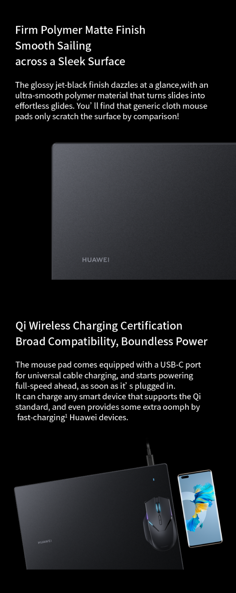 Buy HUAWEI Wireless Mouse Pad GT - HUAWEI Store (KSA)