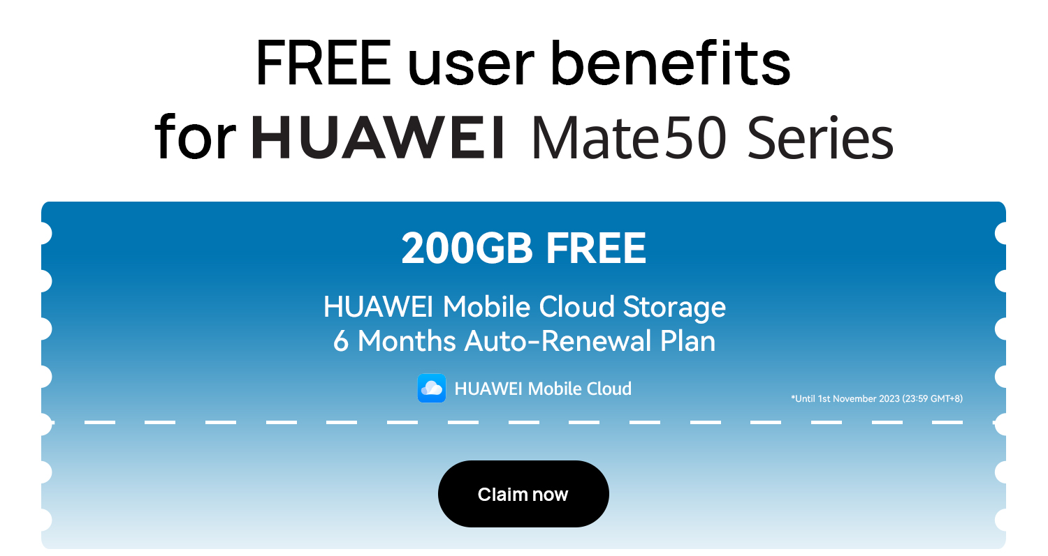 HUAWEI Mate 50 Cloud Benefit